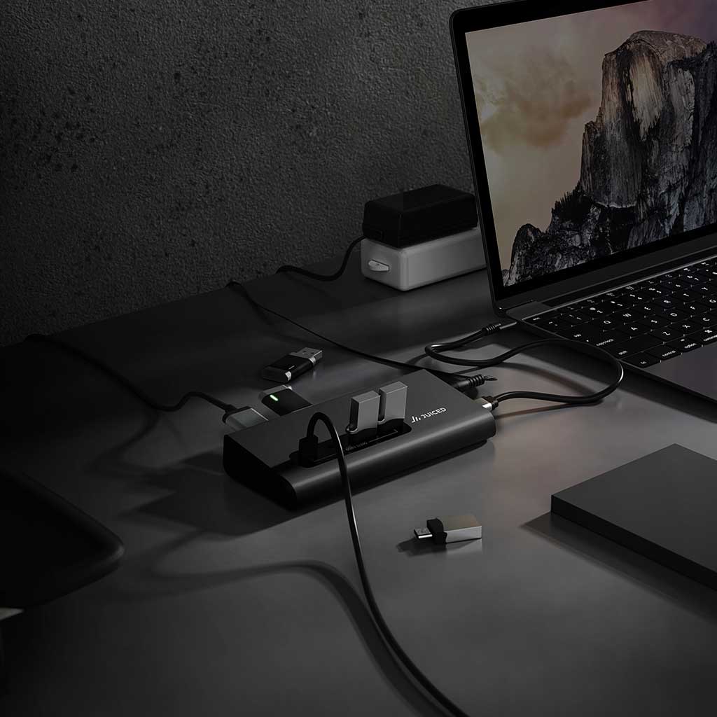 VertexHUB 7-Port USB-C Hub — 10 Gbps Data + Charging – Juiced Systems