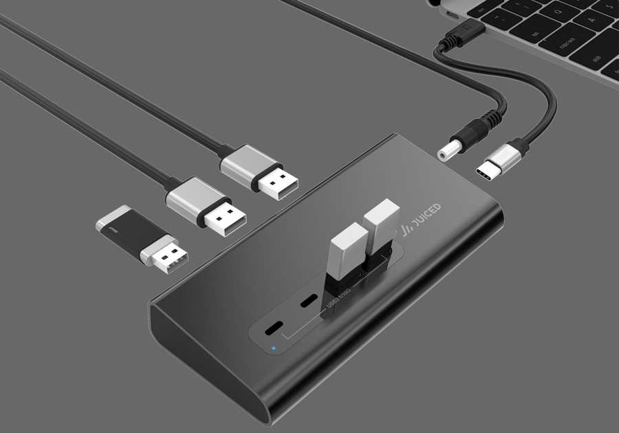 VertexHUB 7-Port USB-C Hub — 10 Gbps Data + Charging – Juiced Systems